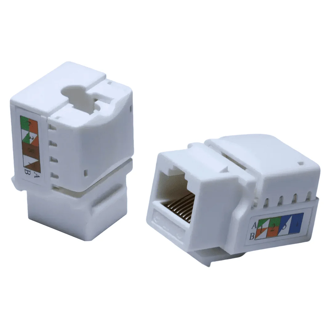 90° Degree Cat6 Keystone Jacks RJ45 Ethernet Wall Jack Cat5e Cat 6 Wall ...
