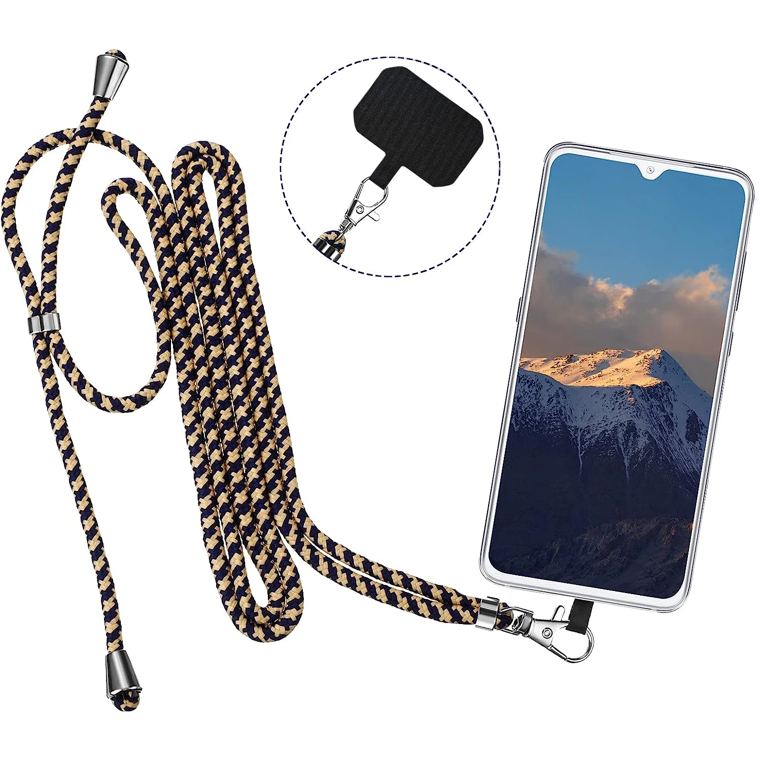 Adjustable Nylon Phone Lanyard Breakaway Security Clip Hands-Free Neck ...