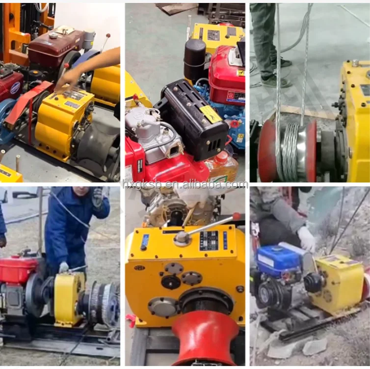 Dual-bull Wheel Motorized Cable Pulling Winch Cable Laying Equipment ...