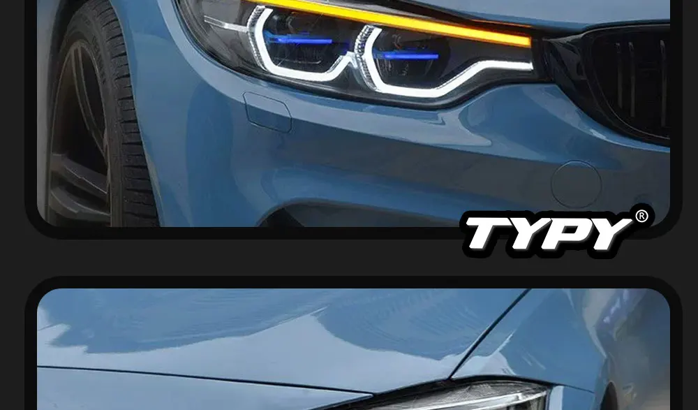 Typy For Bmw 4 Series 2013-2015 F32 F33 F36 M4 Headlights Blue Drl ...