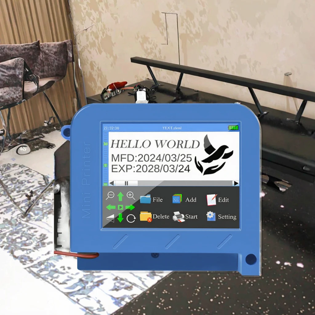 QR Code Mini Inkjet Printer 2.8 Inch Touch Screen Smart Logo TIJ ...