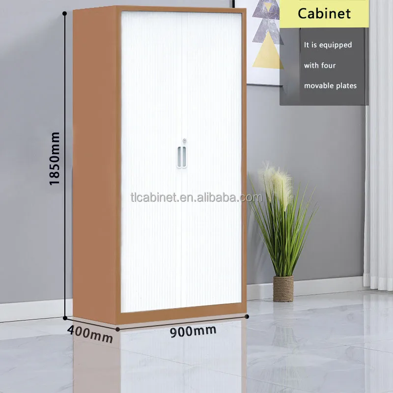Modern Multi-Layer Tambour Rolled Door Filing Cabinet Low Door Metal ...