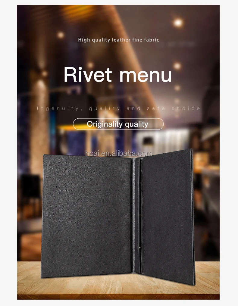Classic Leather Menu A4 Restaurant Menu Cover Faux Leather Menu Folder ...