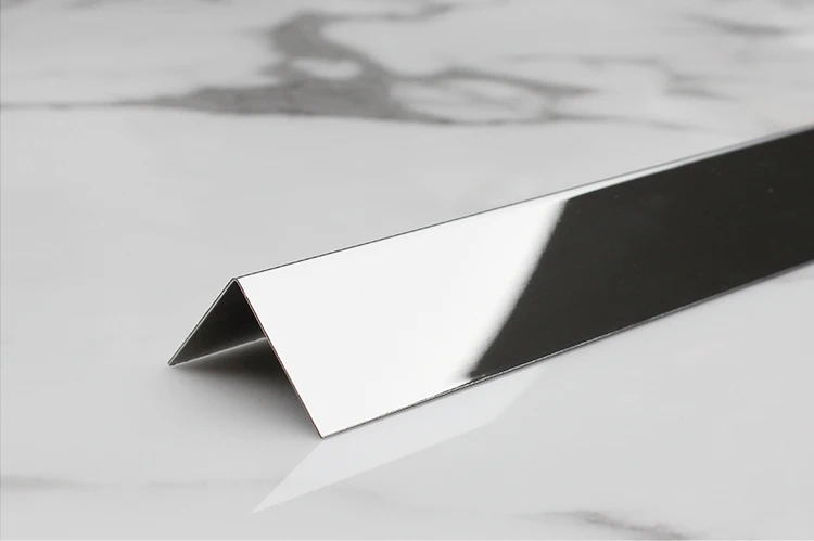 304 316 L Shape Profile Stainless Steel Tile Trim Corners For Wall ...