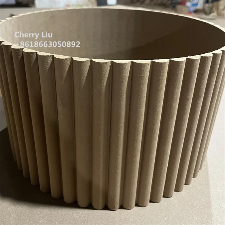 Modern Office Furniture Wooden Wall Cladding Mdf Half Round Slat Panel ...