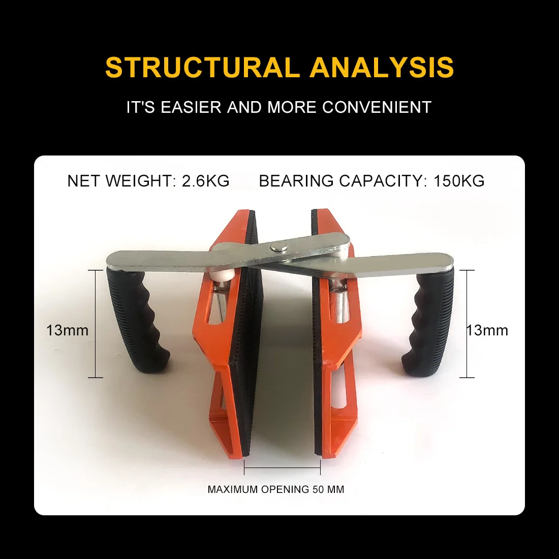 Aluminum Alloy Scissor Lifting Tool Handheld Stone Carry Clamps for ...