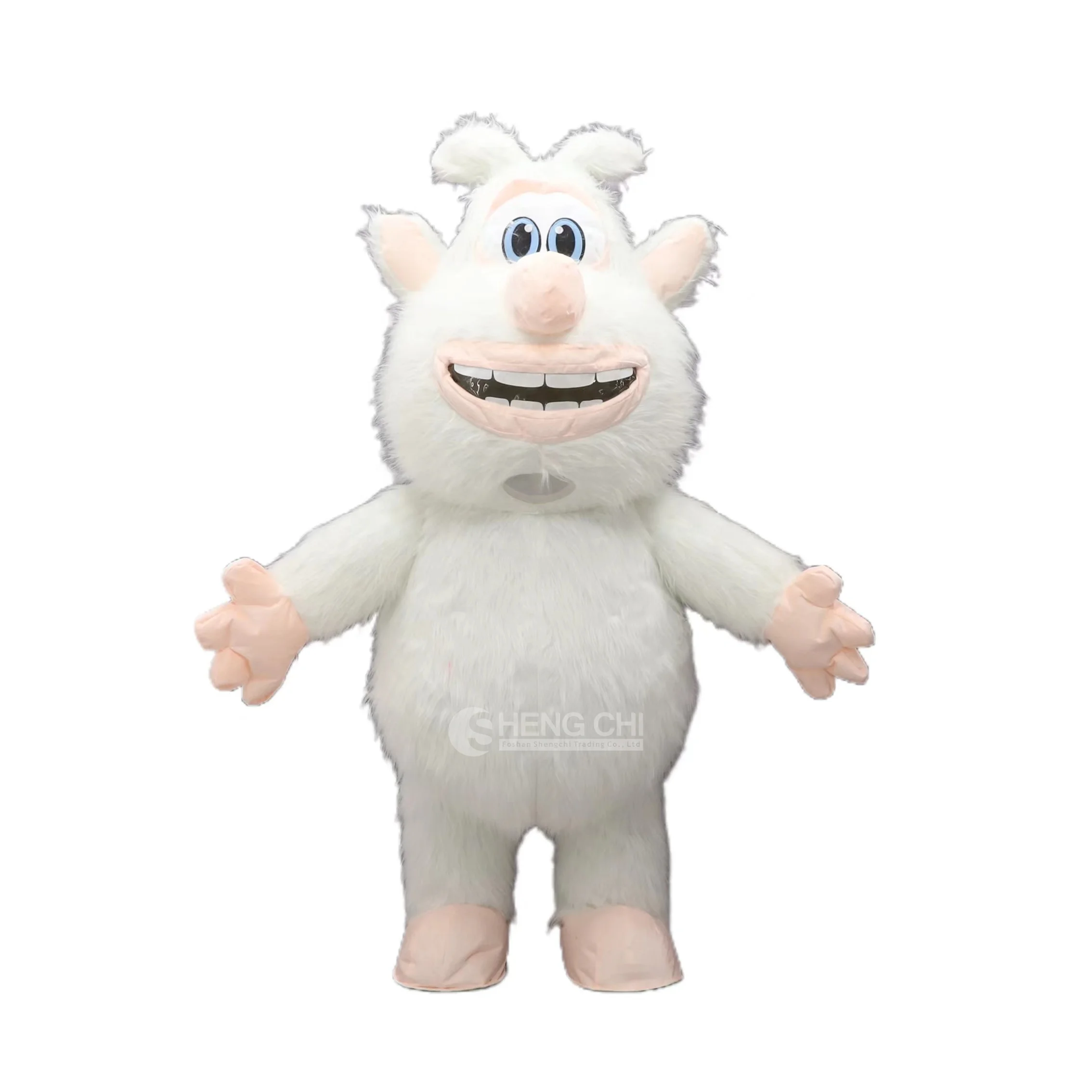 Giant inflatable cartoon white mouse fur plush inflatable mascot set ...