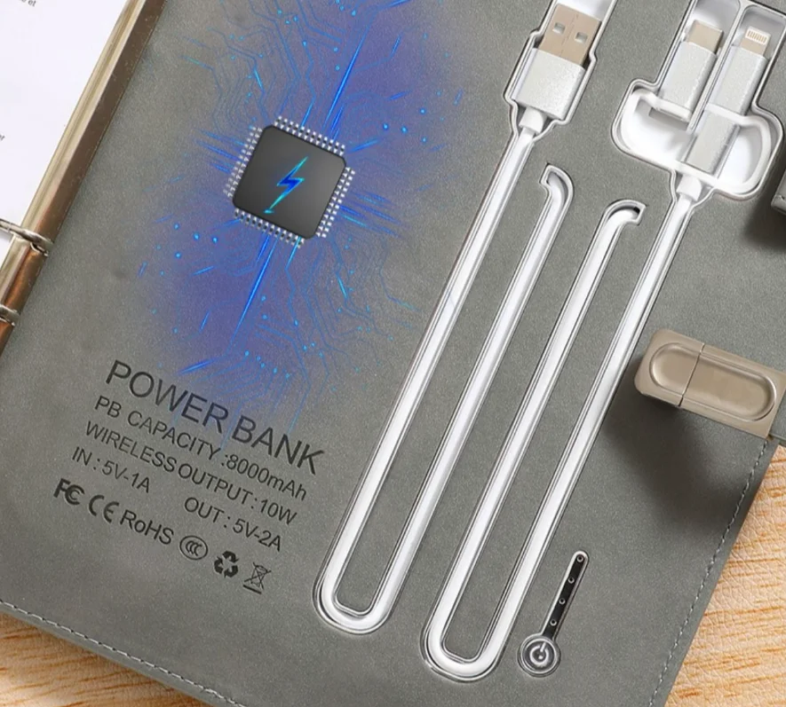 2024 Custom A5 Power Bank Charging Planner Diary Notebook Set