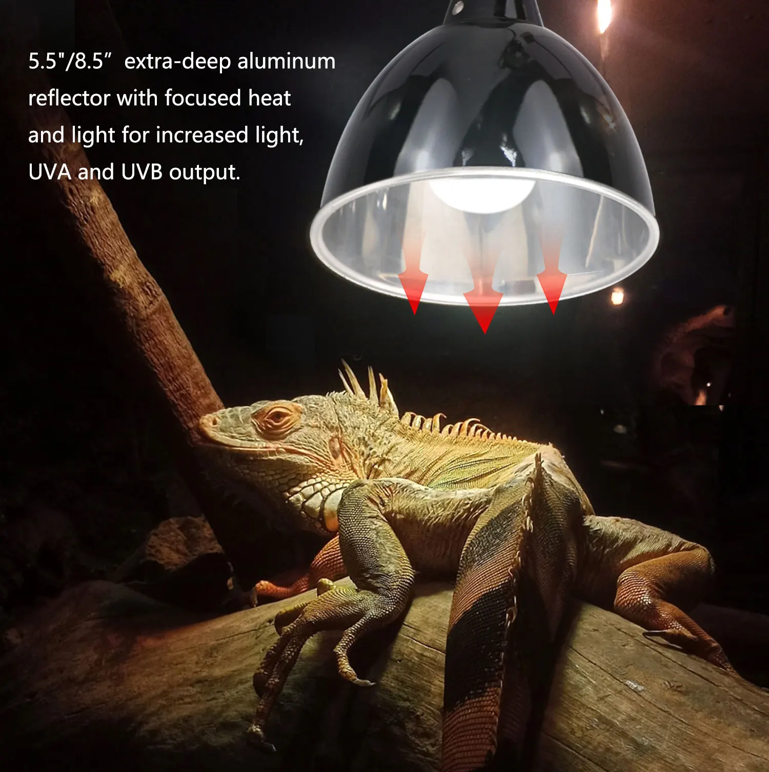 Eu Us Uvb Uva Heating Light Fixture Deep Dome Domestique Reptile Heat ...