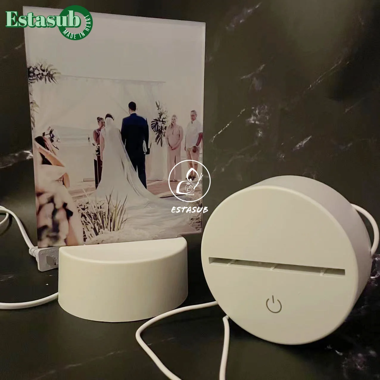 Wholesale Creative Sublimation Led Acrylic Blank Led Table Night Lamp ...