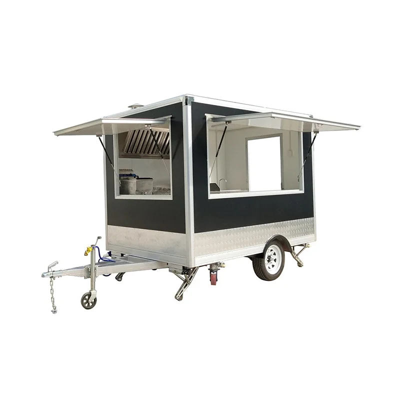 Prosky Stainless Steel Mobile Bar Trailers Fully Equipped Coffee Van ...