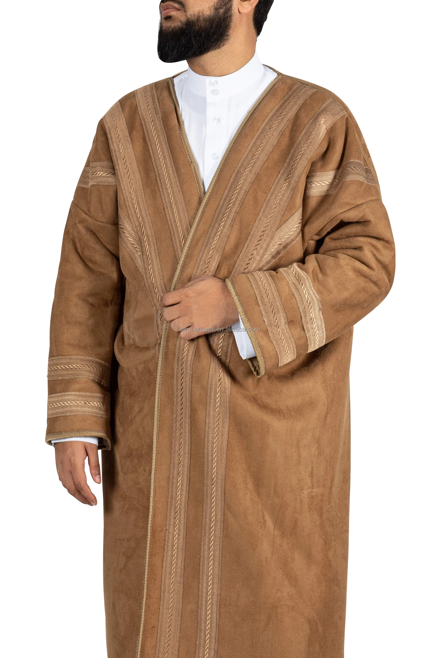 Custom Oem High Quality Winter Bisht Coat Farwa Winter Coat For Men ...