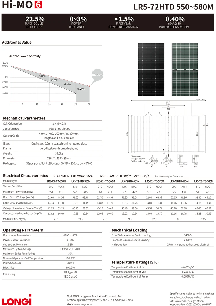 Longi Solar Panel Complete Set 590w 595w 600w Mono Solar Panels With ...