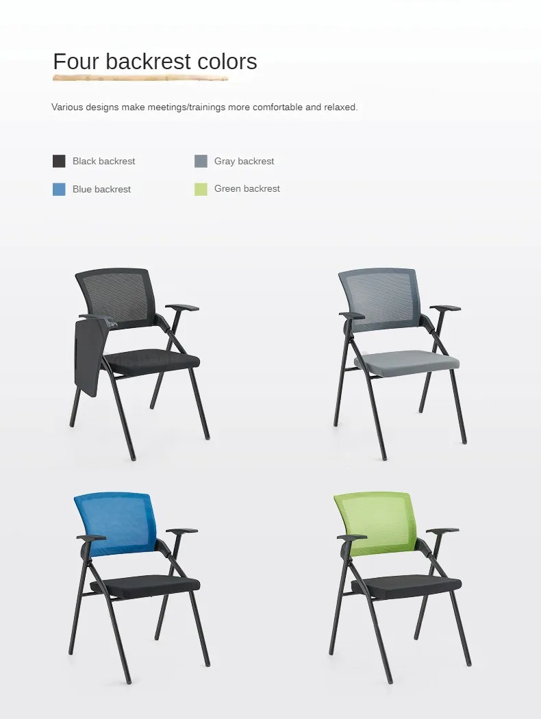 Modern Conference Training Folding Chair with Writing Desk
