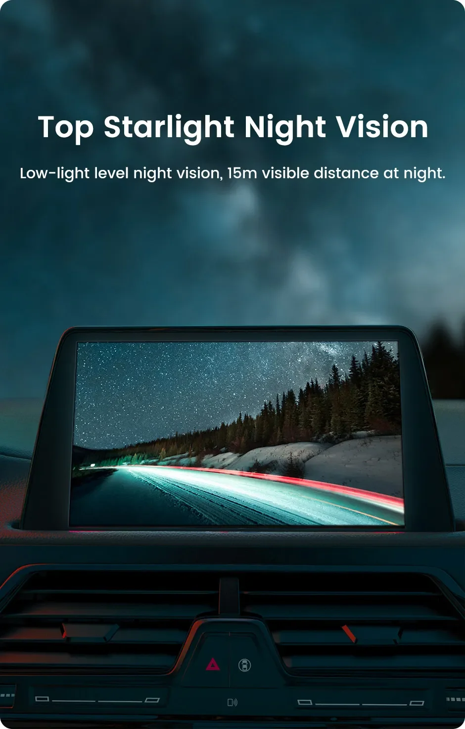 Smart Car Rear View Camera - 1080P ADAS BSD AI Tracking