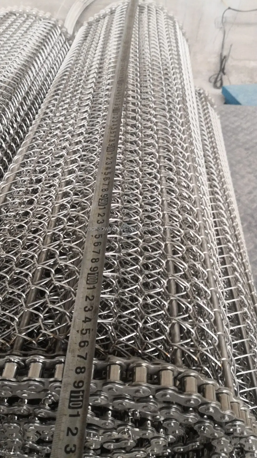SS304 Chain Link Spiral Wire Mesh Conveyor Belt - Durable & Versatile