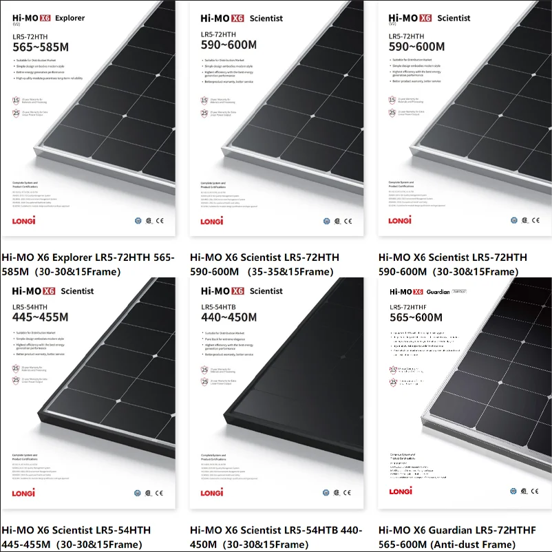 Longi Hi-mo 4 5 6 Hi-mo 4 5 6 Longi Hi Mo 4 5 6 Lr5-72hgd 550w Solar ...