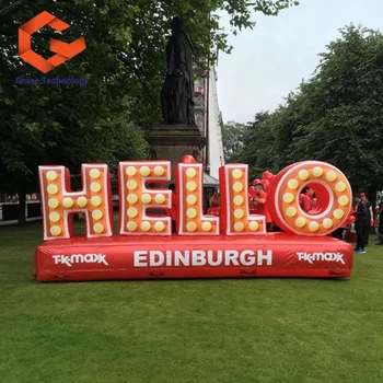 Giant Alphabet Letters Inflatable Lighting Letter Logo For Advertising ...