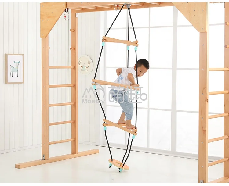 Moetry Kids Indoor Wooden Climbing Playsets for Therapy