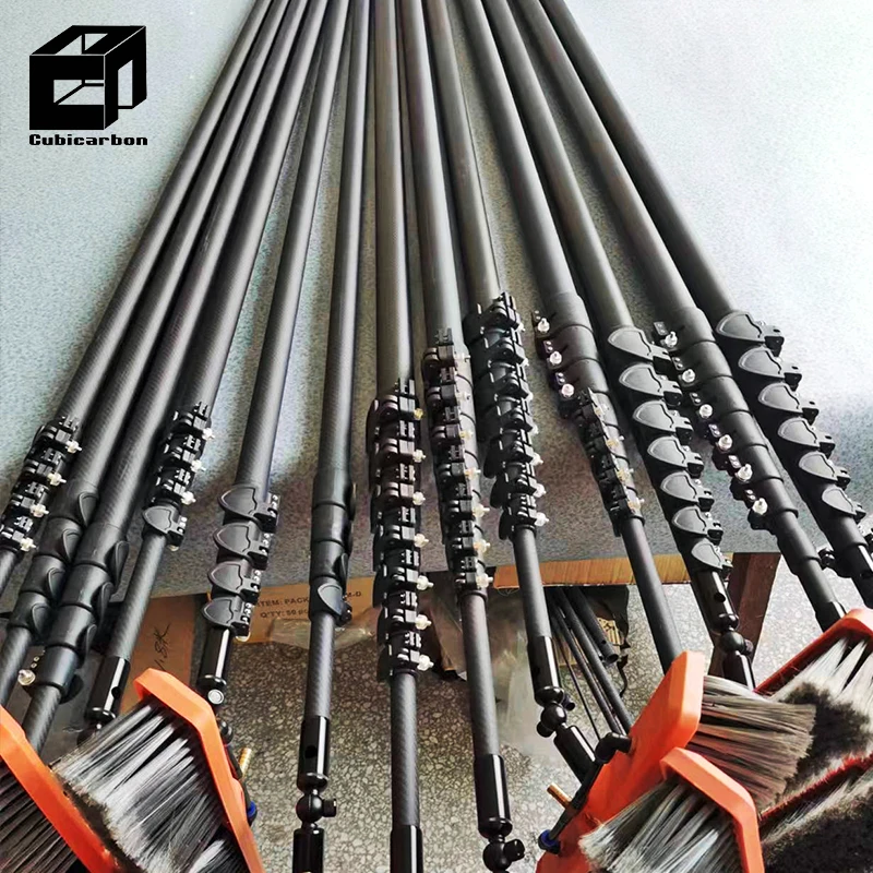 High Modulus Telescopic Carbon Fiber Pole - 20m Water Fed Pole