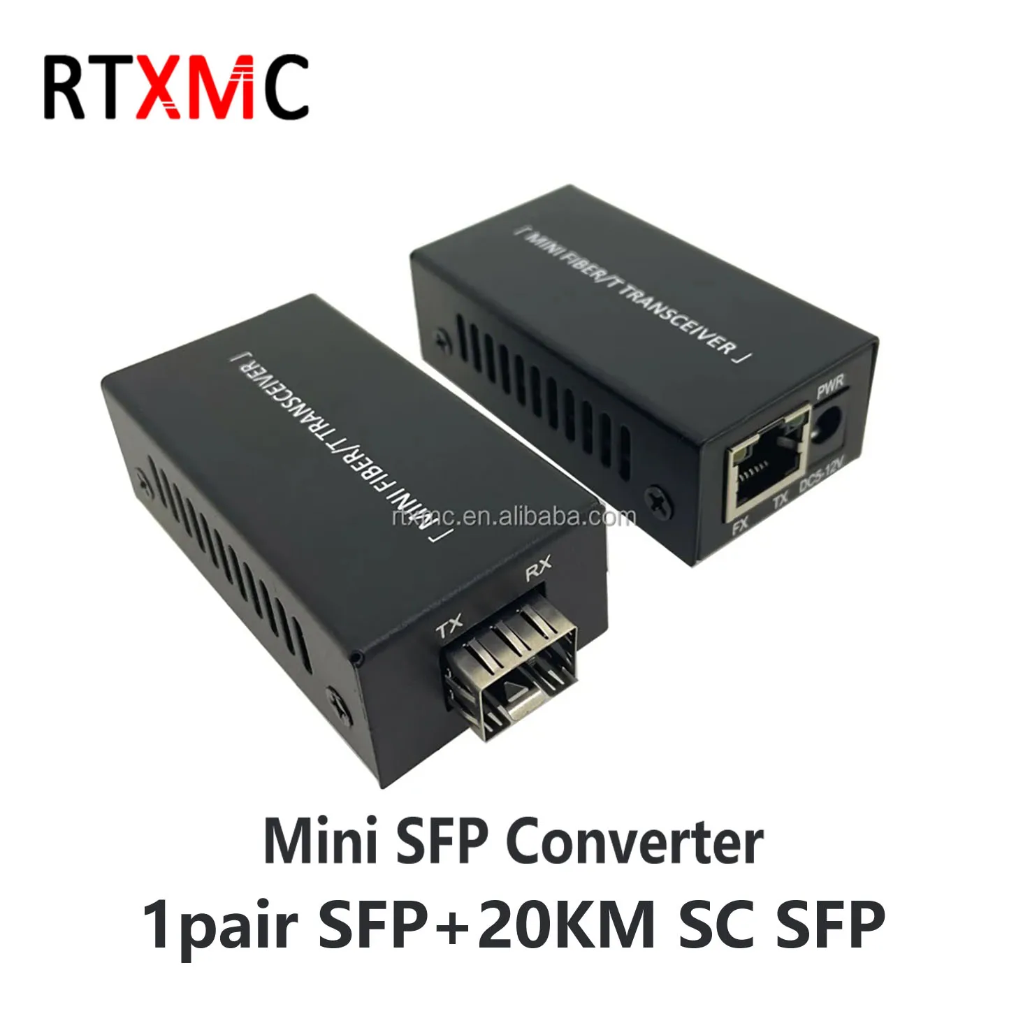 RTXMC Industrial 100/1000mb FTTH GPON Singlemode Fiber Converter