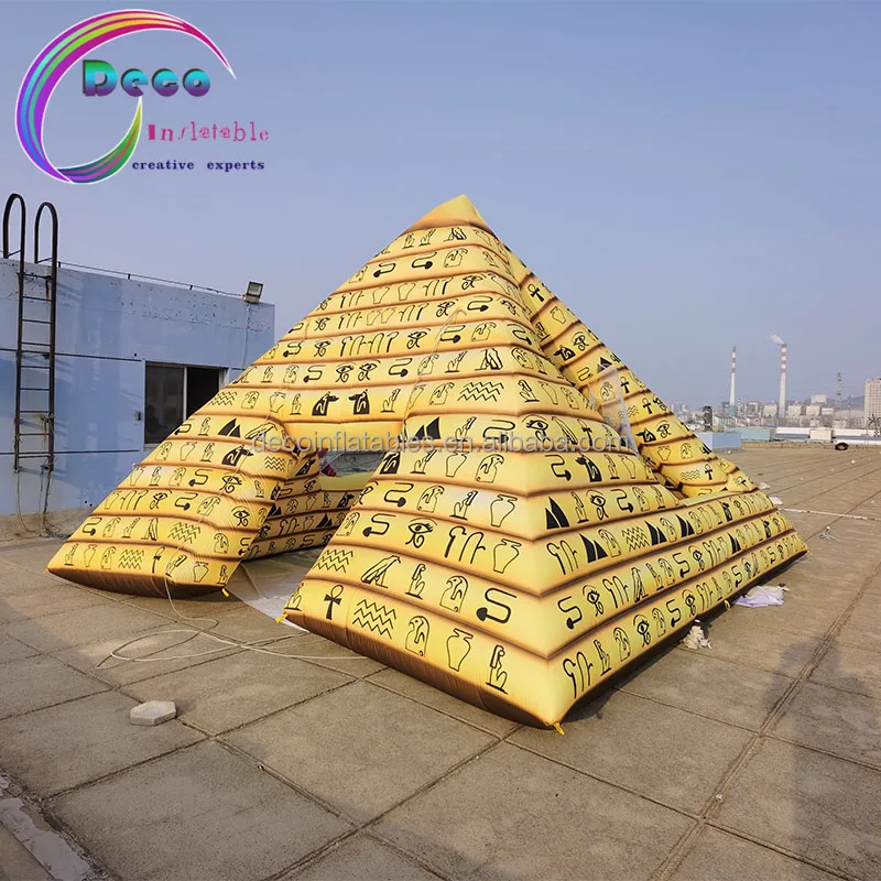 Giants Building Pyramid Video - Inflatable Model Demonstration