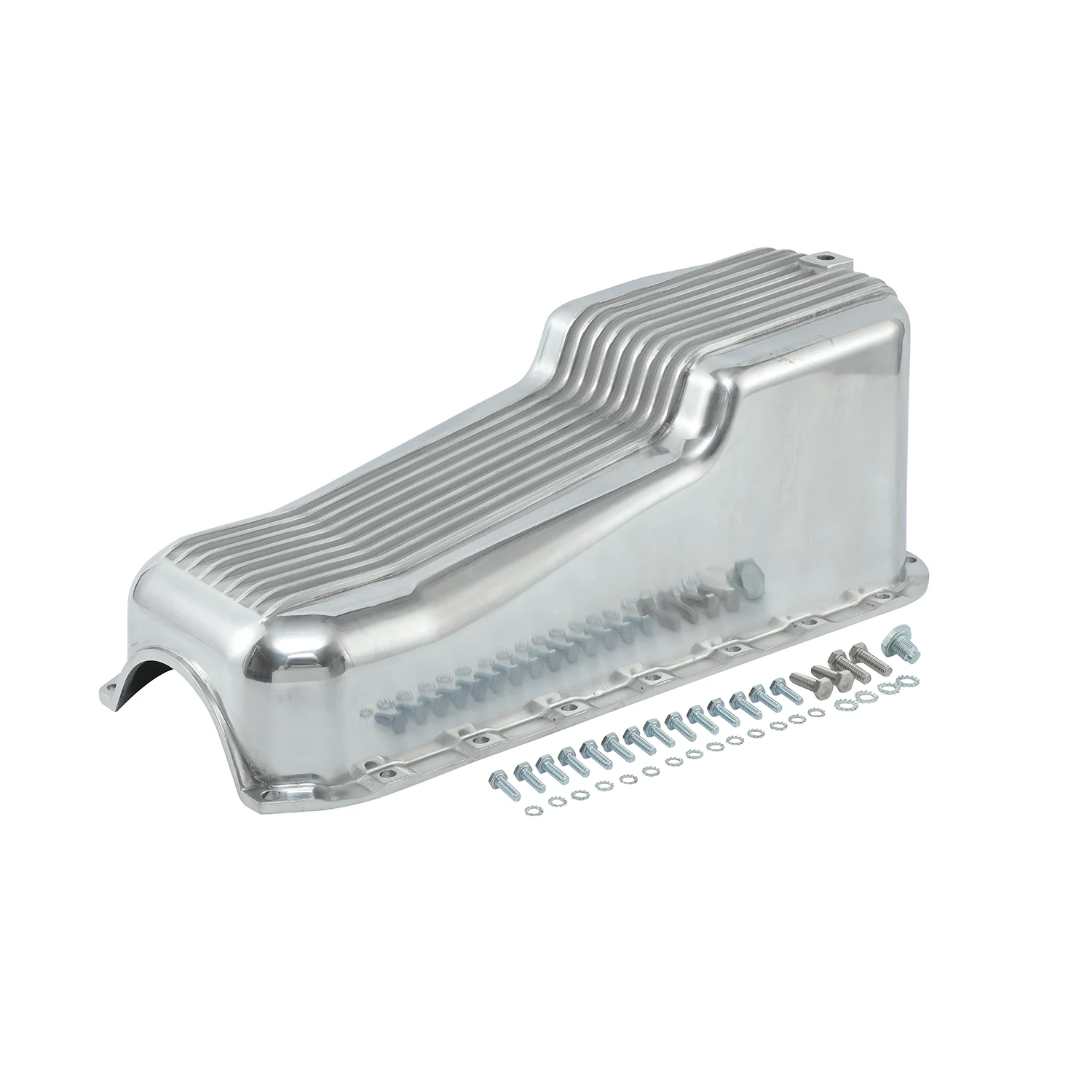 Sbc Finned Polished Aluminum Oil Pan For 55-79 Chevy Oem | Wholesale