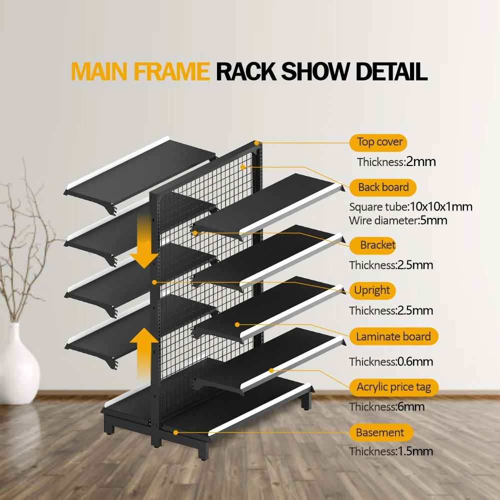 Supermarket Shelves Retail Shop Shelving Display Steel Rack Store ...
