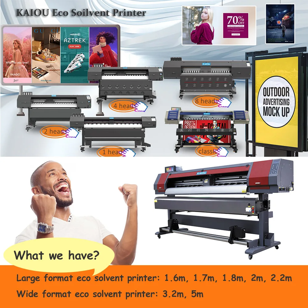 1.6m/1.8m Flex Banner Large Format Eco Solvent Printer 6ft Sublimation ...