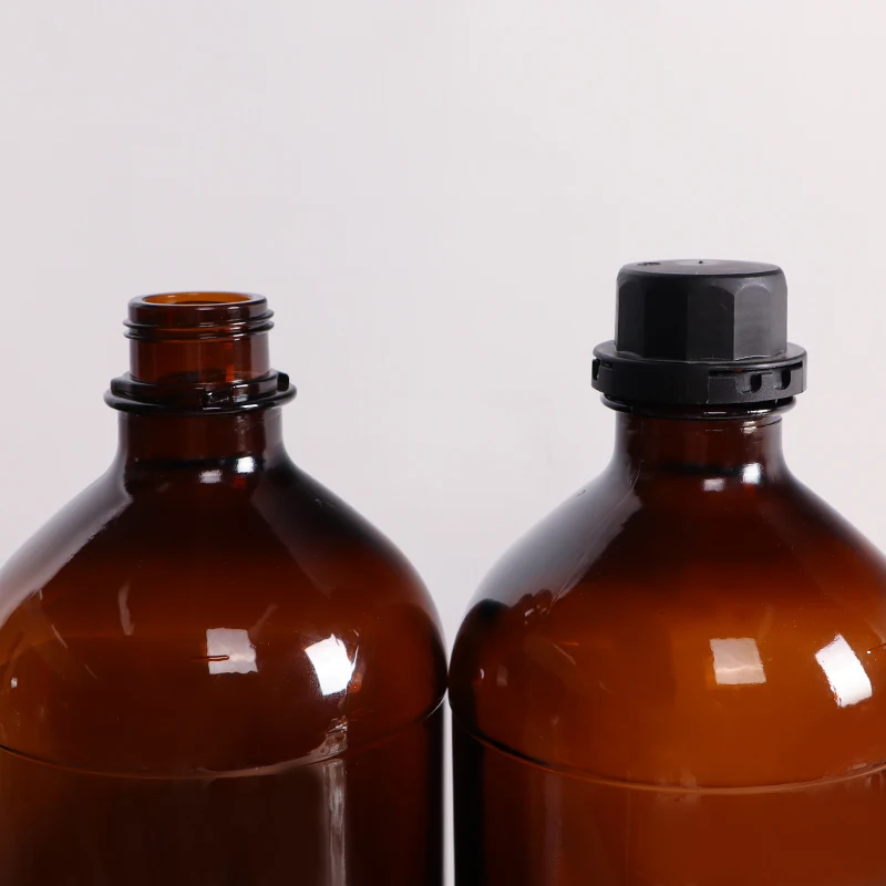 1 Liter & 2.5 Liter Amber Glass Reagent Bottles with Screw Cap