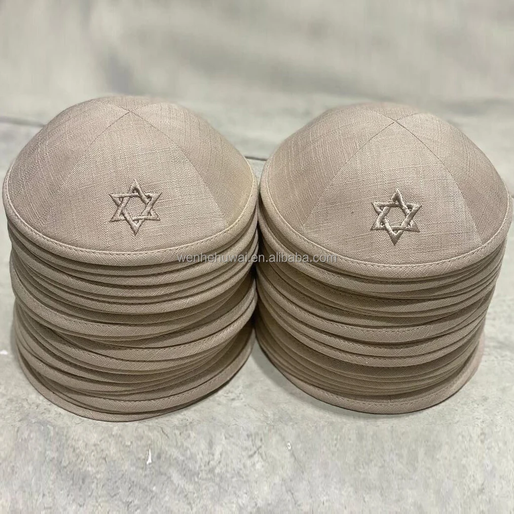 Israel Linen Men Kippah Hat Jewish Linen Kipot Deluxe Jewish Kippah Yarmulke Kippot - Buy Kippah ...