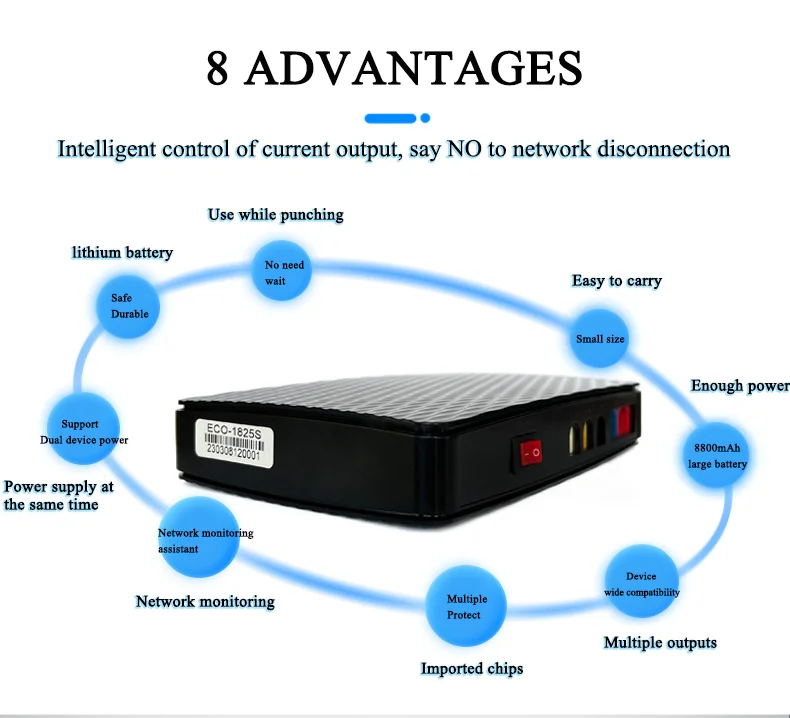 Mini UPS - Reliable Power for Wifi Router & CCTV Camera