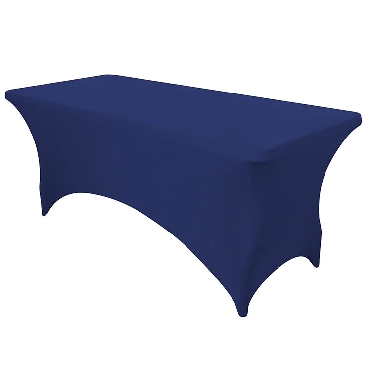 Custom Color 6Ft Rectangular Fitted Table Cover High Elasticity Spandex ...