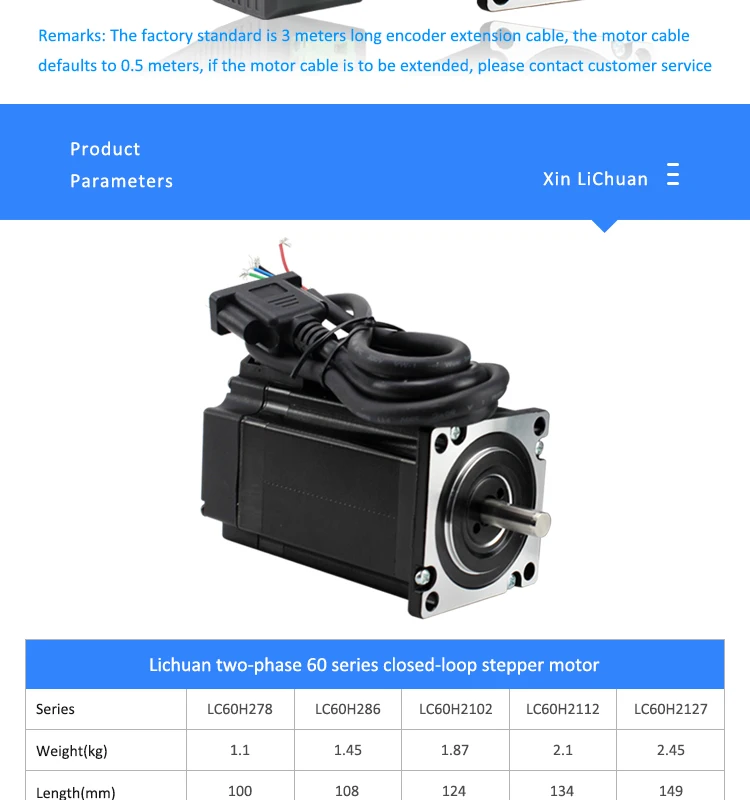 Hot Sale Ethercat 1.8 Degree 2.8n.m Nema24 Cnc Closed Loop Stepper Motor With Driver Lc60h284 ...