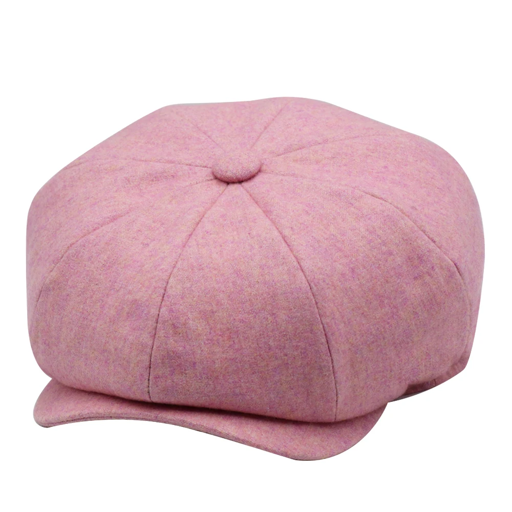 Custom Gatsby 8 Panel Peaky Boy Hat Flat Newsboy Caps Wool Men's Ivy ...