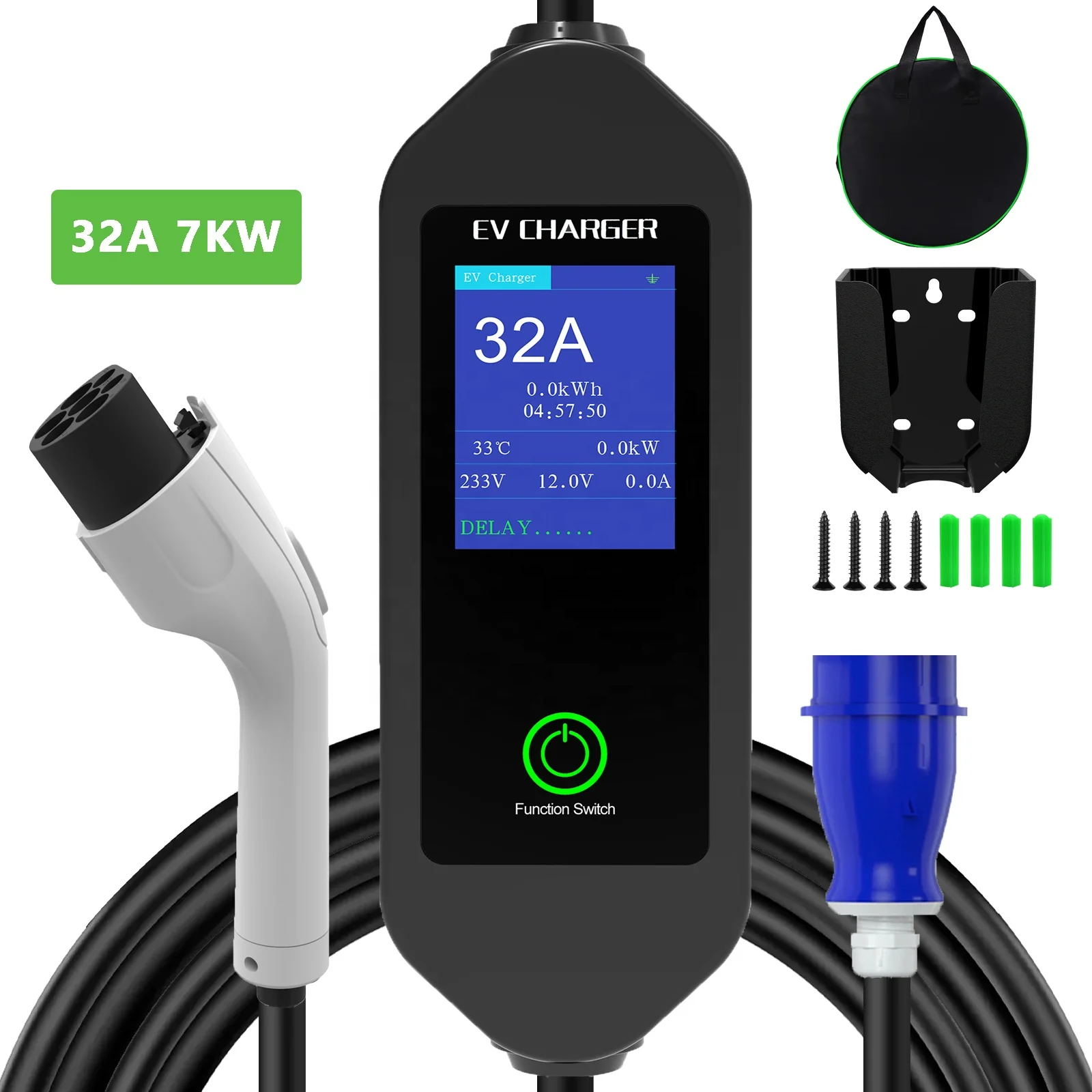 BYD GB/T Type 1 Type 2 16A 32A Adjustable Portable EV Charger