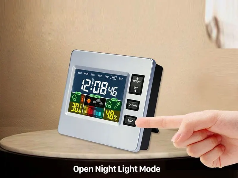 Okaylight Luminous Color Screen Alarm Clock With Weather Forecast ...