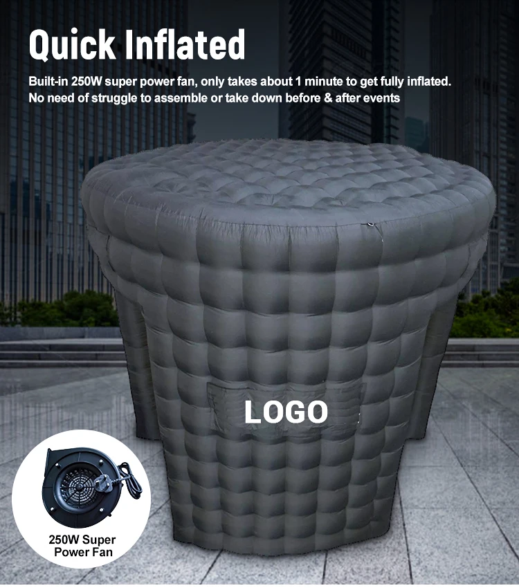 3 Doors Inflatable LED Photo Booth Tent - Customizable Fun