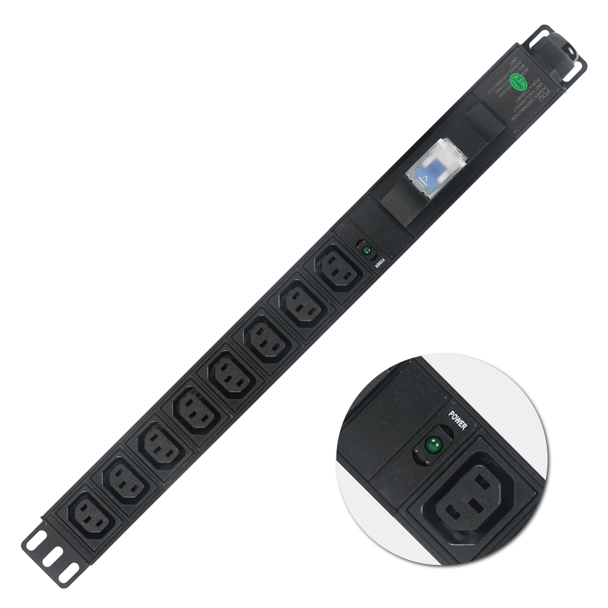 1U PDU Rack Mount Power Distribution Units - 30A 8 Outlets