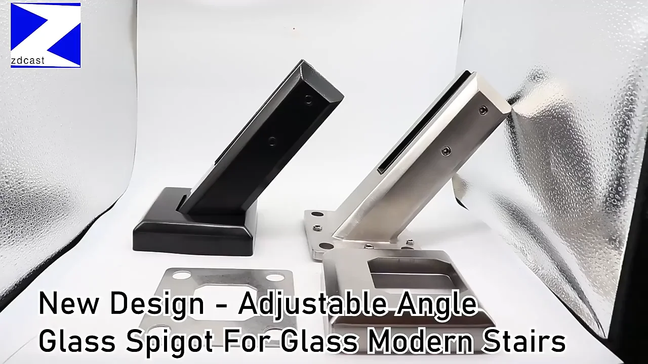 Zd Angle Tilt Adjustable Railing Square Base Mount Glass Spigot For ...