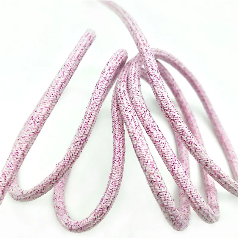 Custom round Bling Shiny Metallic Sparkle Shoelace Glitter Drawstring ...