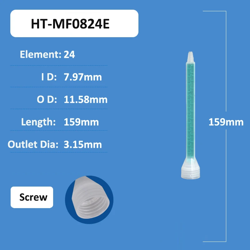 Square Epoxy Mixing Nozzle - Efficient Adhesive Dispensing