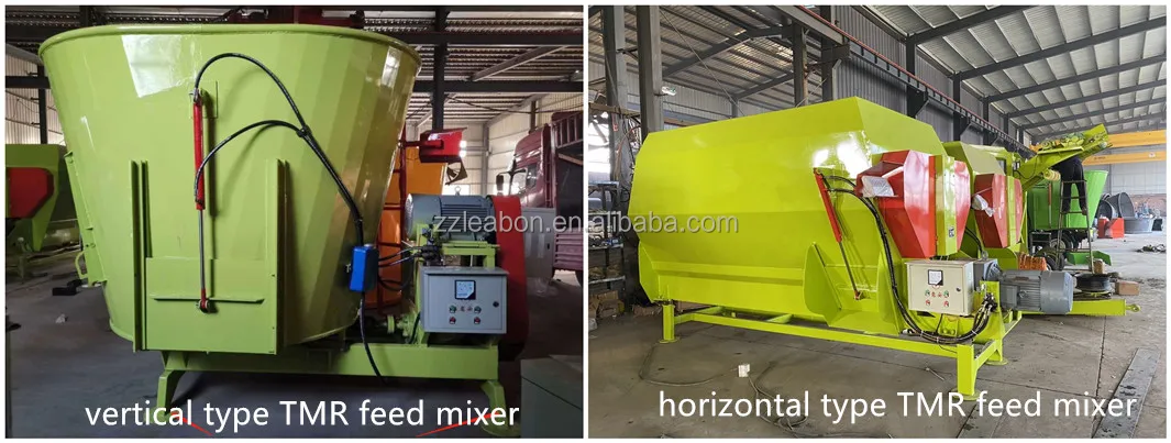 Double Auger Cattle Feed Mixer Vertical Type 8 Cubic Meter Tmr Mixer For Cow Farm - Buy Feed ...