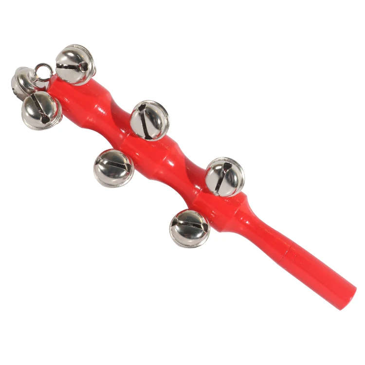 Wooden Stick Jingle Bells Rainbow Handshake Bell Rattles Baby Kids ...