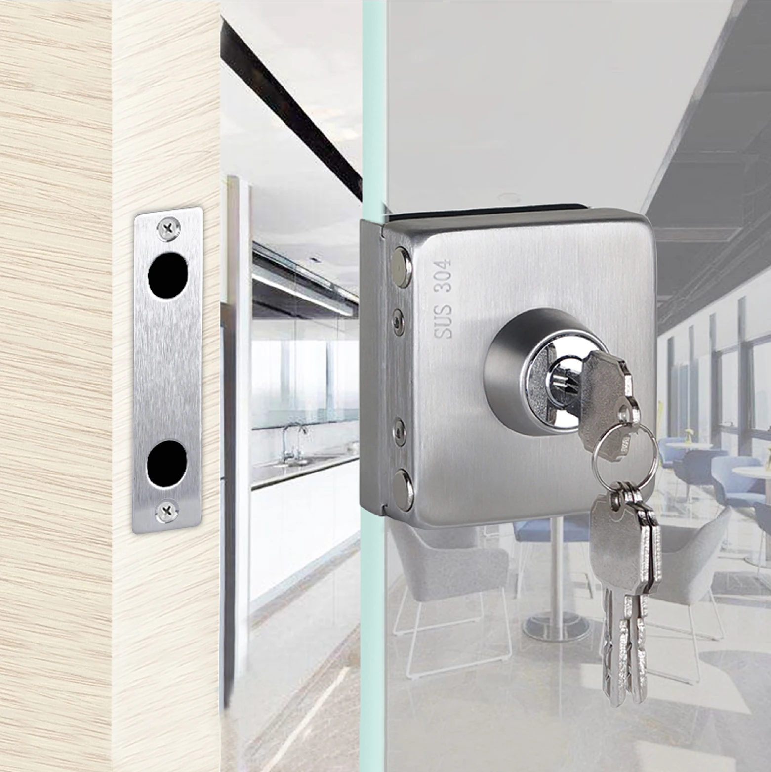 JUSTOR Sliding Glass Door Lock - Secure & Stylish Solution