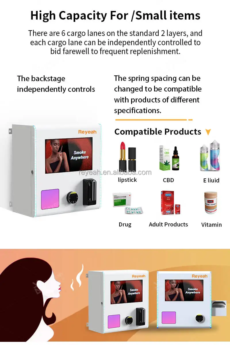 Reyeah Cheap Factory Price Touch Screen Mini Wall Mounted Vending ...