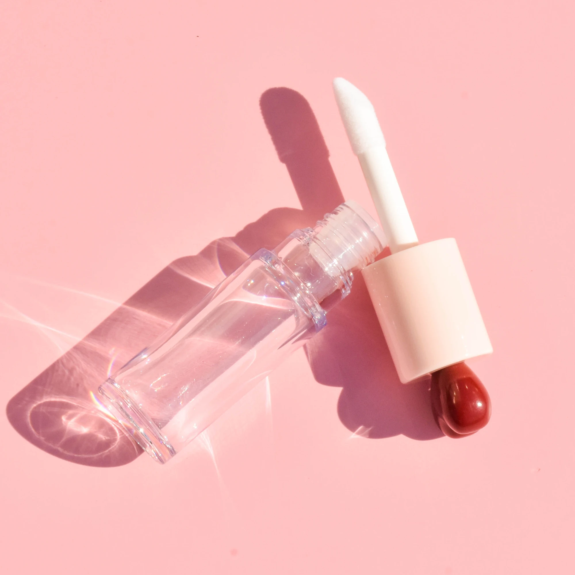 Mini Cute Kid Lip Gloss Tint Glaze Containers with Heart Wands