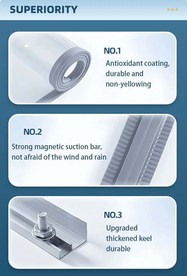 Pvc Transparent Magnetic Door Curtain Anti-mosquito Wind-proof Air ...