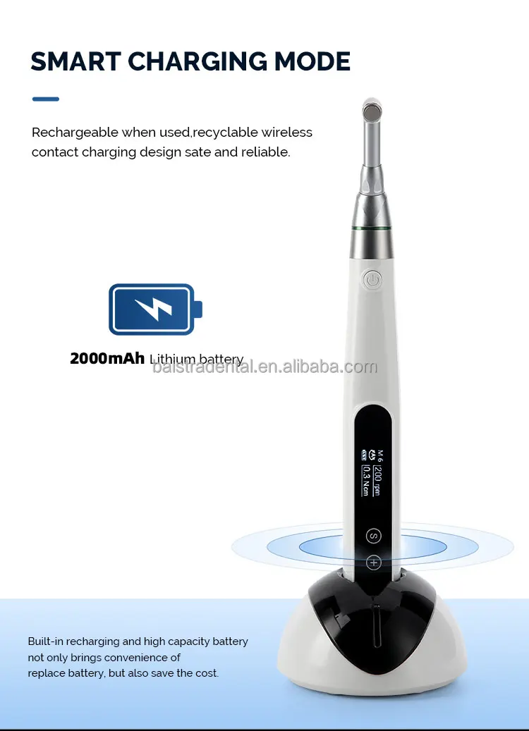 Dental Wireless Led Endo Motor With Apex Locator Including 16:1 Contra ...
