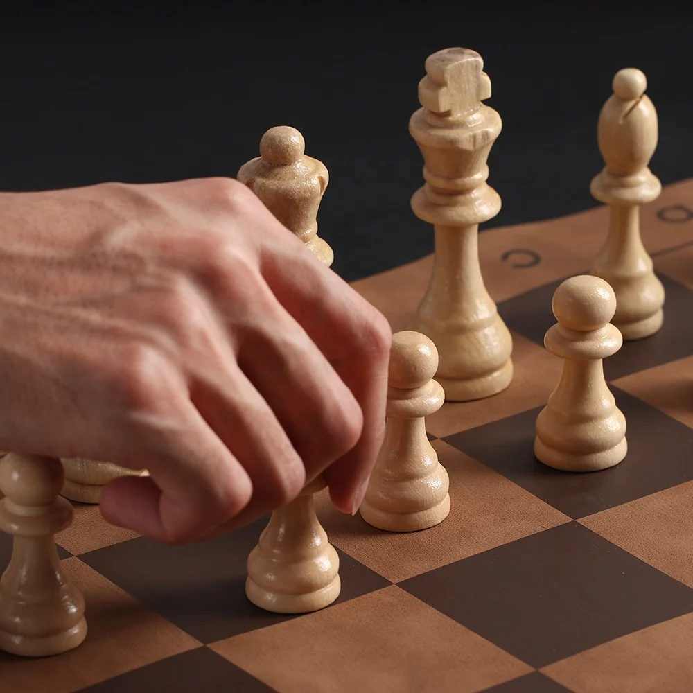 Customized Easy To Carry Travel 17inch Chess Roll Chess Game Set With ...